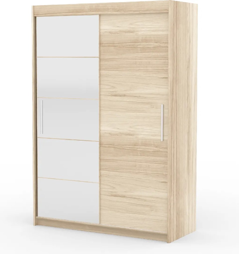 ADRK Furniture Posuvná skříň se zrcadlem ESTI 150 SW-ESI-150-S