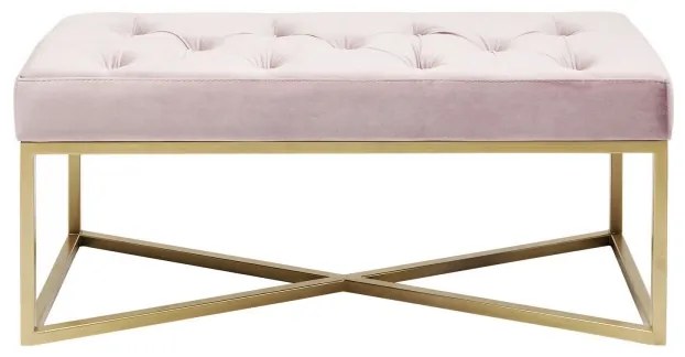 Růžová Lavice Crossover Rose Brass 90×40 cm 40 × 92 × 41 cm KARE DESIGN