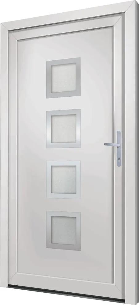 vidaXL Vchodové dveře antracitové 98 x 200 cm PVC [3187845] Barva: bílá zvenku / bílá uvnitř