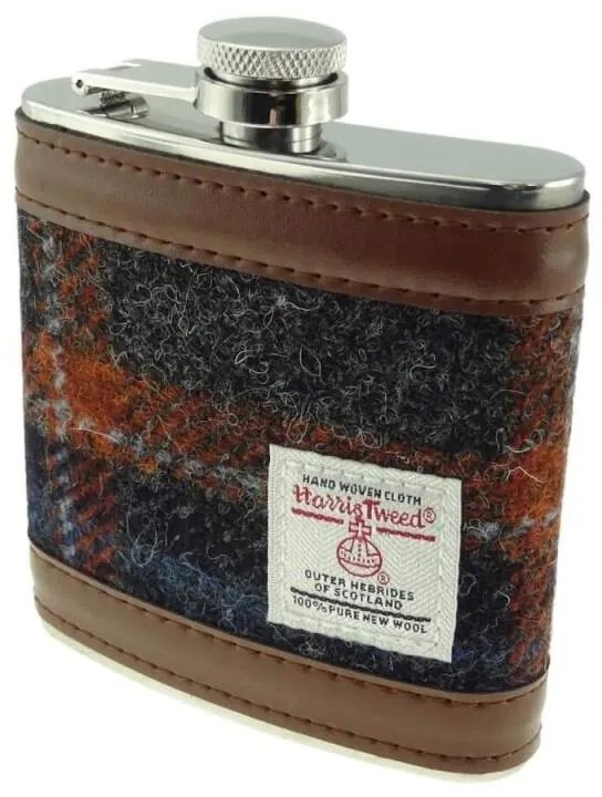 Placatka Harris Tweed 170ml - Grey Rust Overcheck