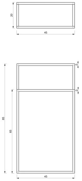 Věšák na ručníky 85x45 cm černá