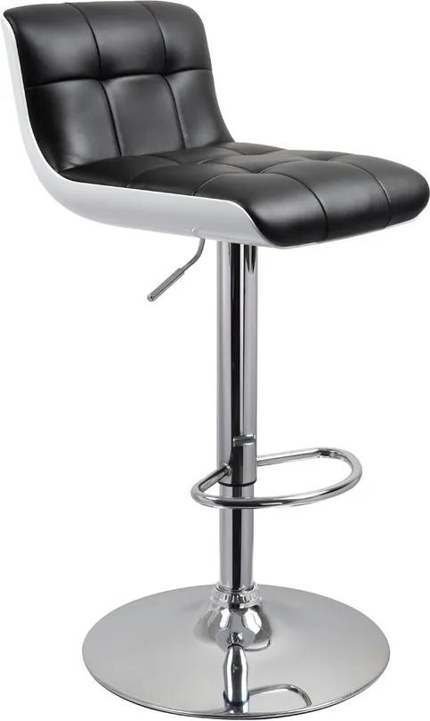 G21 Barová židle Treama koženková černo/bílá | BIANO