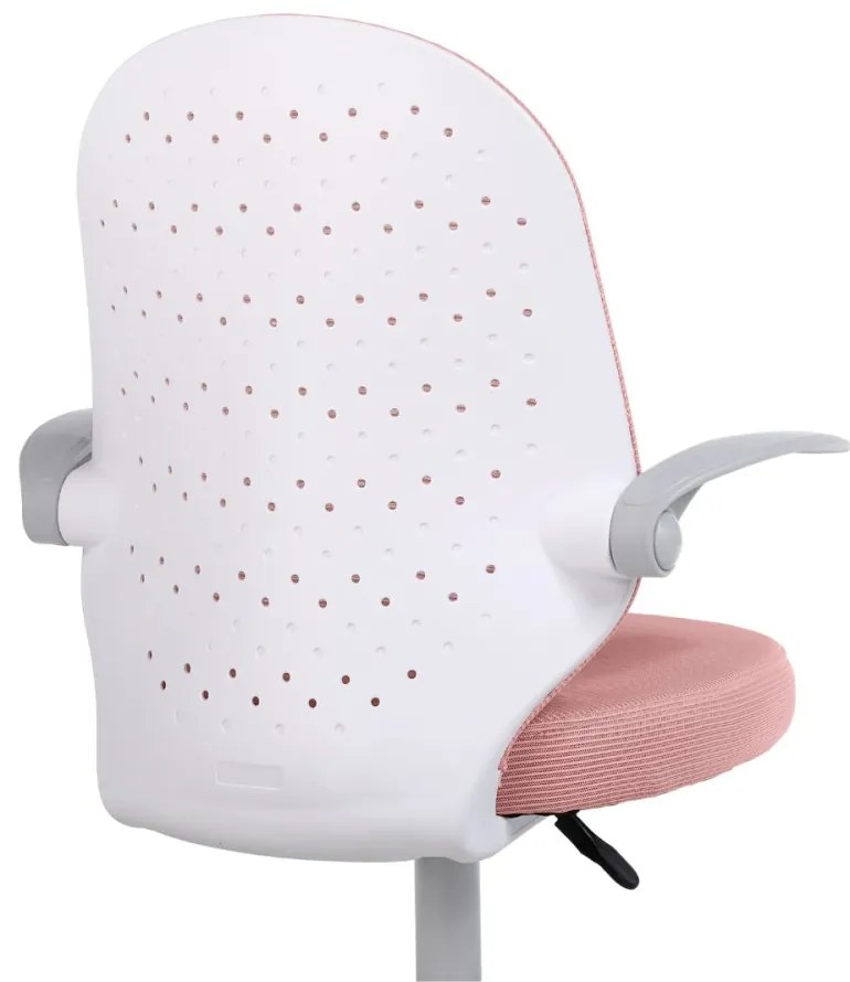 Dětská otočná židle Neoseat JUNI 012 s podnoží — látka, růžová