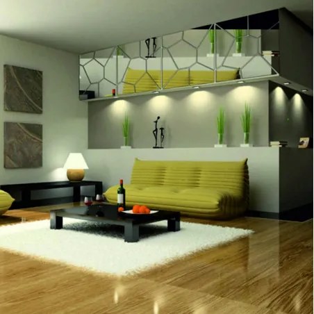 Luxusní nálepky a dekorace na zeď – 3D, zrcadlové, na míru I SENTOP SV000005S - 20x20 cm - 1kus
