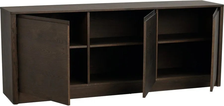 Komoda v dekoru dubu v tmavě přírodní barvě 180x70x40 cm Melstone – Rowico