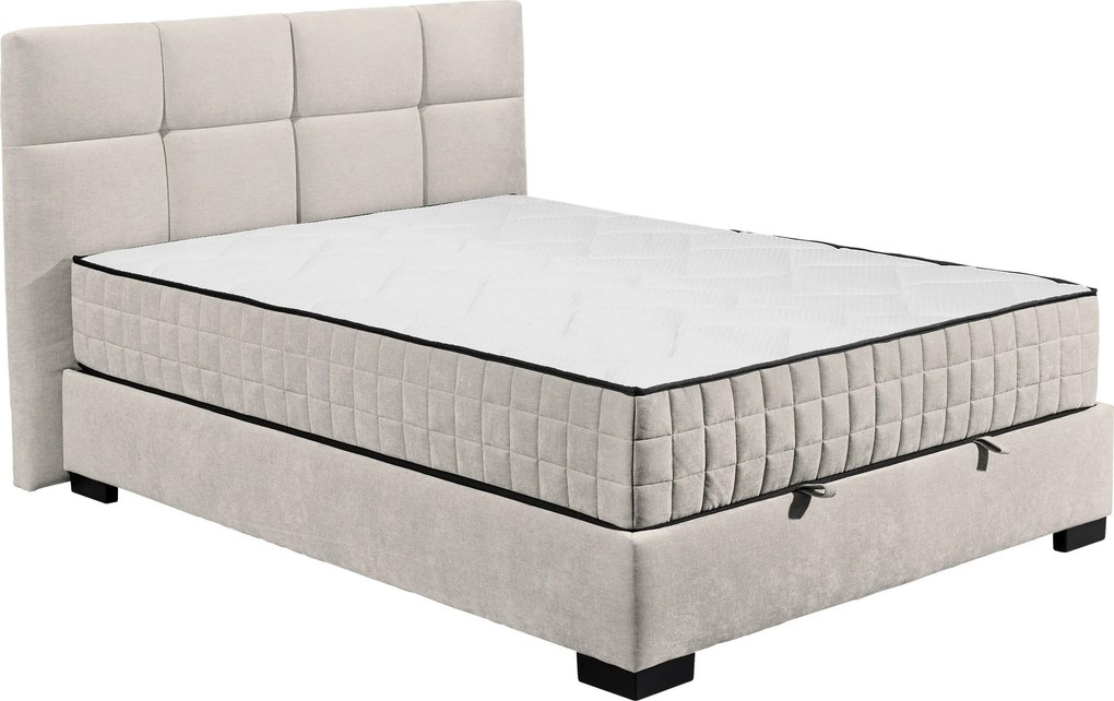 XXXLutz AMERICKÁ POSTEL, 140/200 cm, béžová MID.YOU - Postele s úložným prostorem - 002220053407