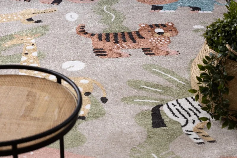 Dywany Łuszczów, Dětský kusový koberec Fun Africa beige, 80x150, vícebarevná, dětský pokoj