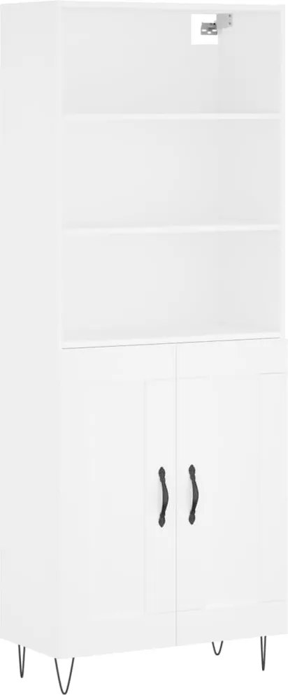 Skříň highboard bílá 69,5 x 34 x 180 cm kompozitní dřevo 3189949