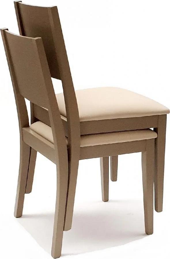 Stima Dřevěná jídelní židle ALEX stohovatelná | Odstín: buk,Sedák: delgado 8 marrone