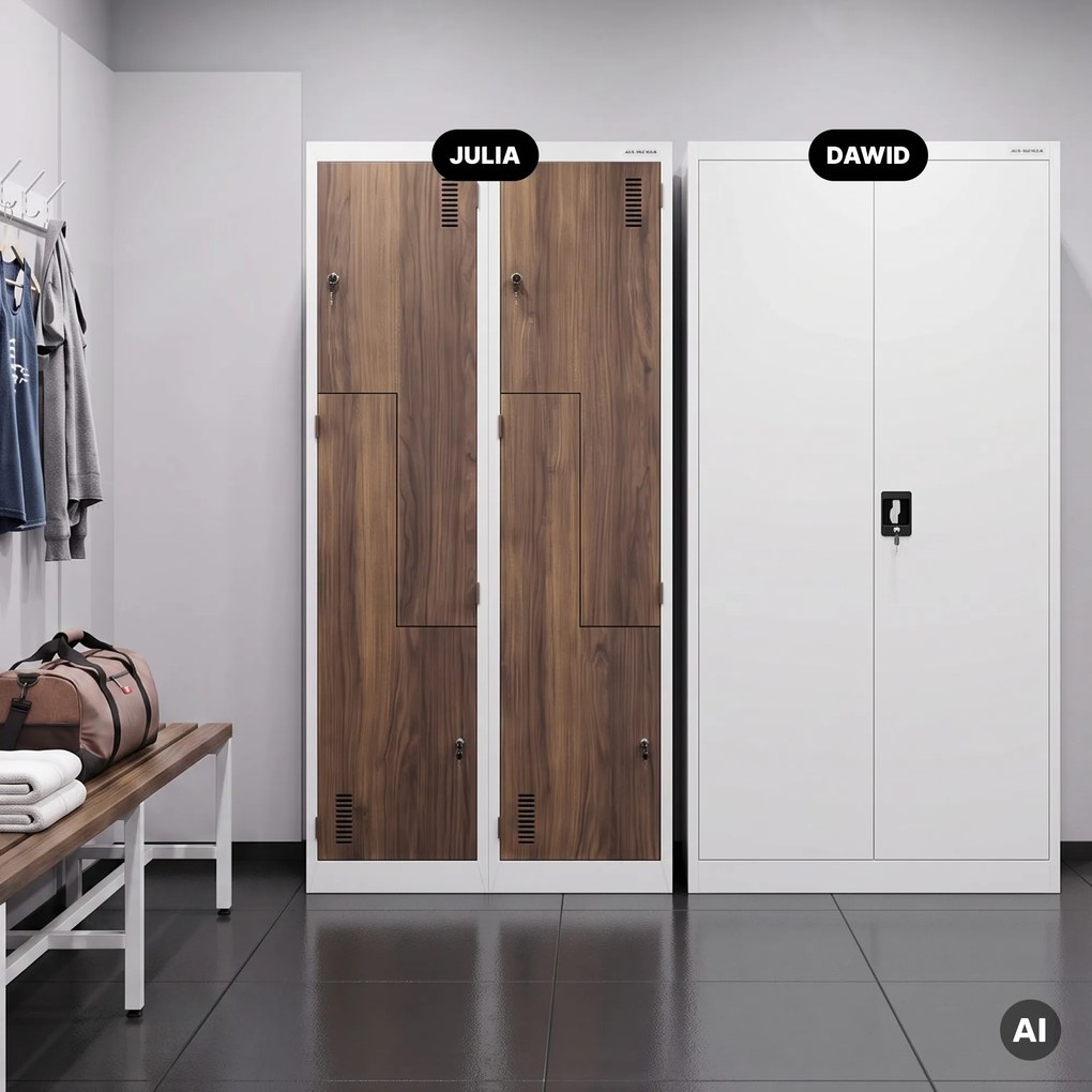 Šatní skříň typu L bílá, ořech, 800x1850x450 mm: JULIA Eco Design
