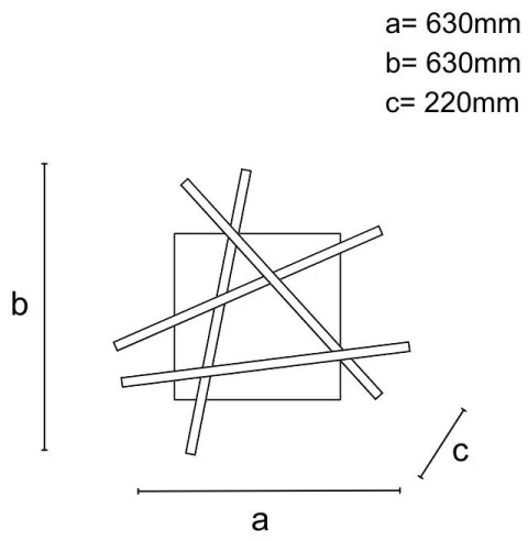 LED Stmívatelný přisazený lustr LED/60W/230V 3000-6500K + dálkové ovládání