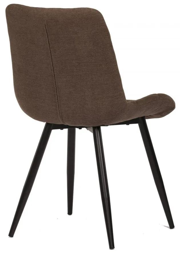 Jídelní židle MISTY — kov, látka, černá / více barev Hnědá