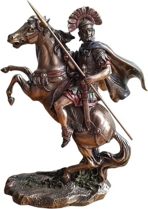 Římský centurion na koni – soška válečníka, historická dekorace, sběratelská figurka Veronese WU76086A4