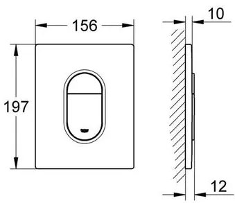 Grohe 38844000 Arena Ovládací tlačítko chrom