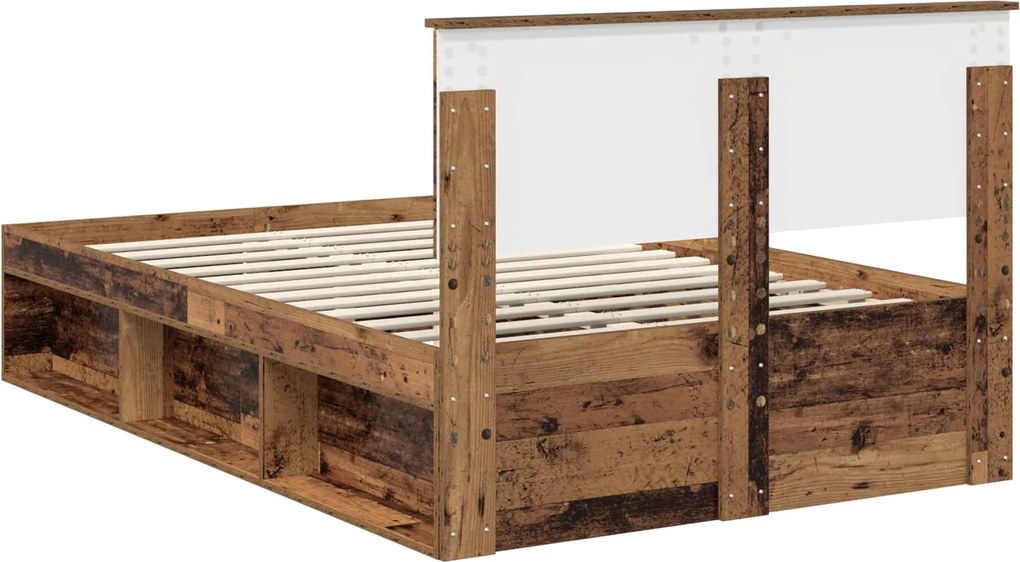 Rám postele Staré dřevo 120 x 200 cm Masivní borové dřevo 3410625