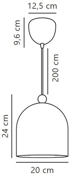 Nordlux - Lustr na lanku GASTON 1xE27/40W/230V modrá/bílá