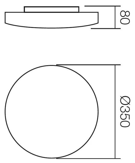 Smarter 05-574 stropní svítidlo Rondo, bílé, 2xE27, ø35cm