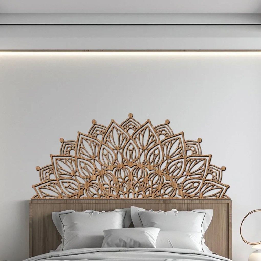 dřevo života Mandala na zeď BOHATOST k posteli Rozměry (cm): 140x60, Zvolte barvu dekoru: Horský dub
