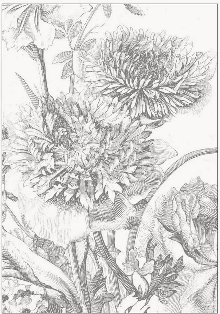 Tapeta Engraved Flowers