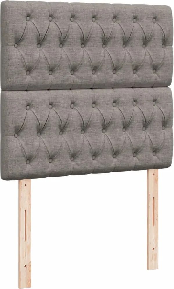 Box spring postel s matrací taupe 80x200 cm textil 3292626