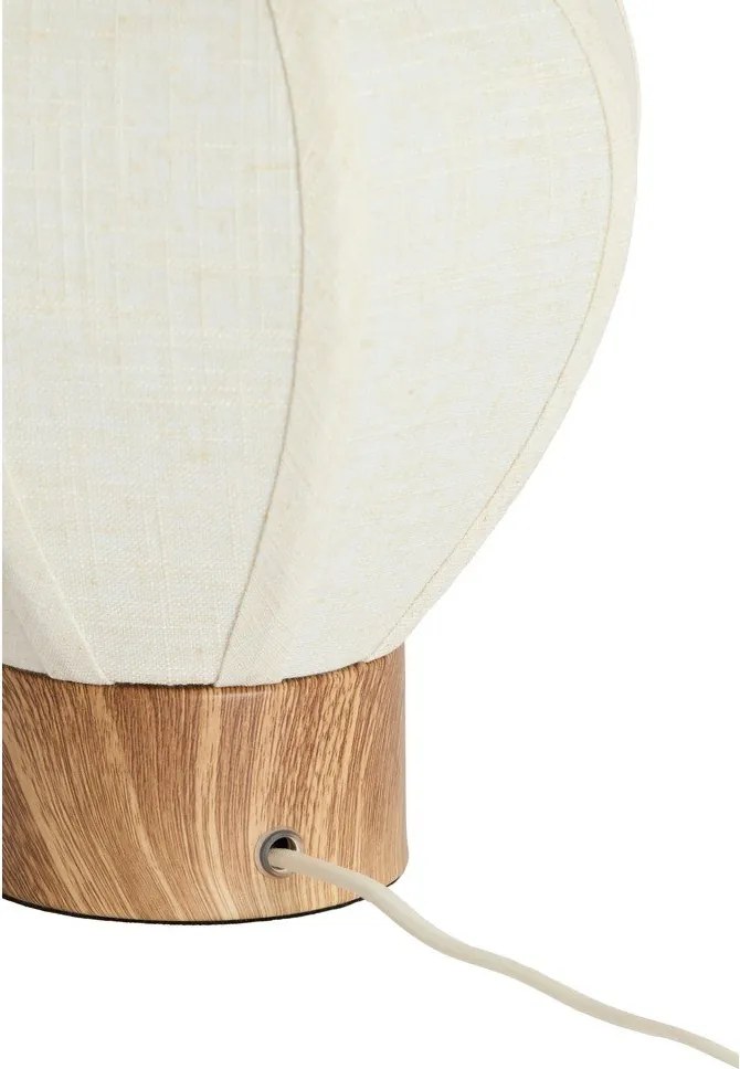 Krémová kovová stolní lampa s textilním stínidlem (výška 23,5 cm) Kyzo – Light & Living