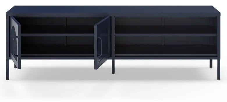 Tmavě modrý TV stolek 160x50 cm Diora – Marckeric
