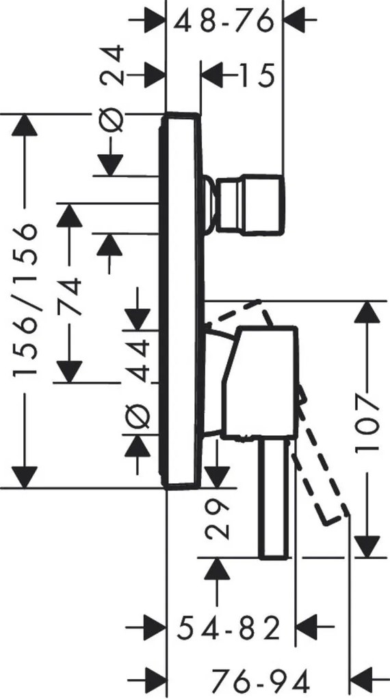 Hansgrohe Finoris, vanová baterie pod omítku, bílá matná, 76415700