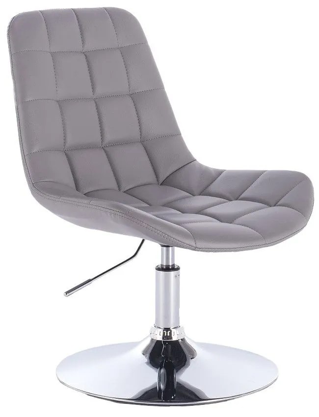 LuxuryForm DESIGN Židle PARIS na stříbrném talíři - šedá