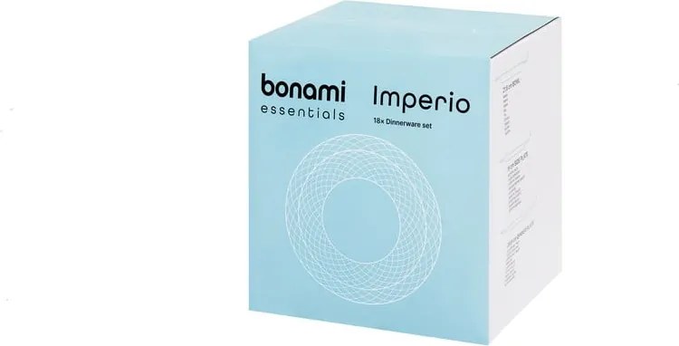 12dílná sada bílých porcelánových talířů Bonami Essentials Imperio