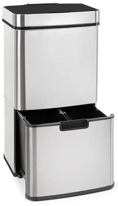 Klarstein TouchLess, odpadkový koš, senzor, 72 l, 4 nádoby, ABS / PP / ušlechtilá ocel