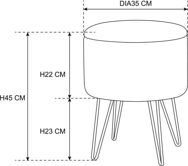 Úložná taburetka LILI krémová