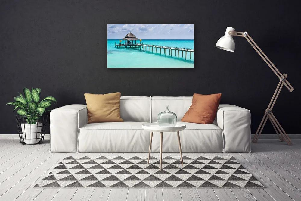 Obraz na plátně Moře Most Architektura 125x50 cm