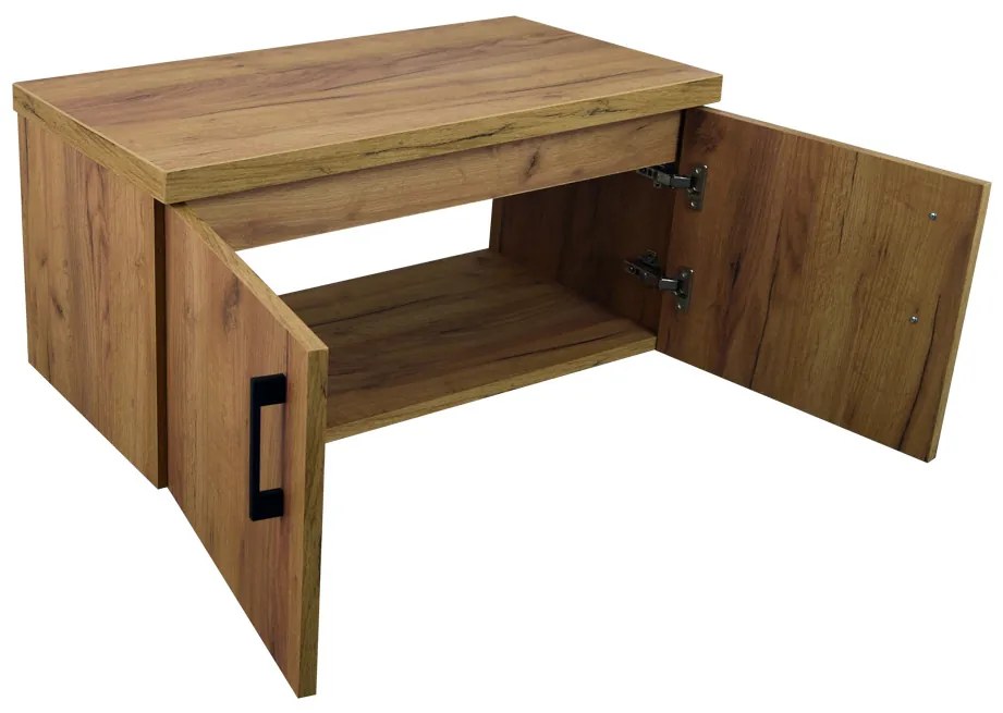 Comodo Koupelnová skříňka pod deskové umyvadlo Agria II GO 80-HD - zlatý dub/zlatý dub