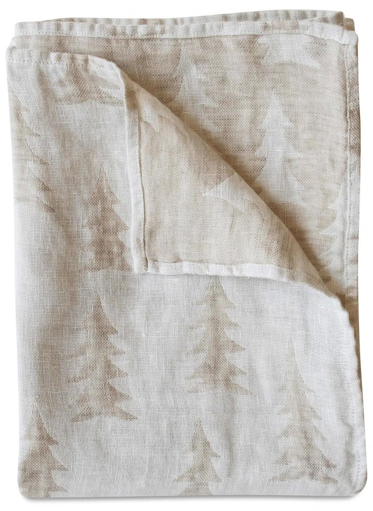 Fine Little Day Lněná osuška Gran Sand 139x90 cm, béžová barva, krémová barva, textil