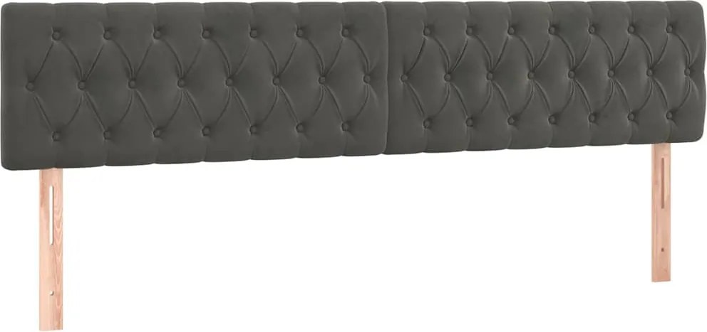 Box spring postel s matrací tmavě šedá 200x200 cm samet 3131160