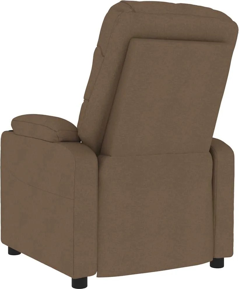 Masážní křeslo hnědé textil 339096