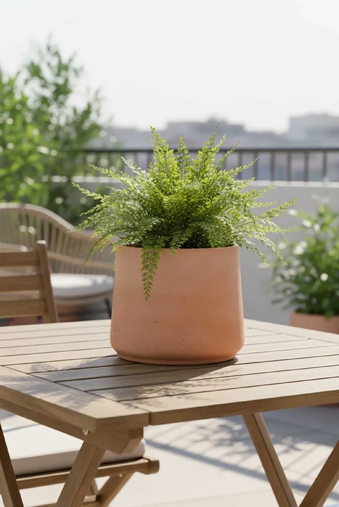 Květináč TROPICO, sklolaminát, výška 20 cm, oranžová
