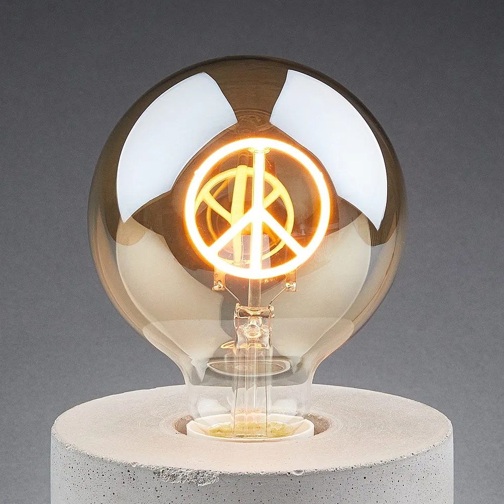 BRIGHT LIGHT LED Lampa znak míru 14 cm