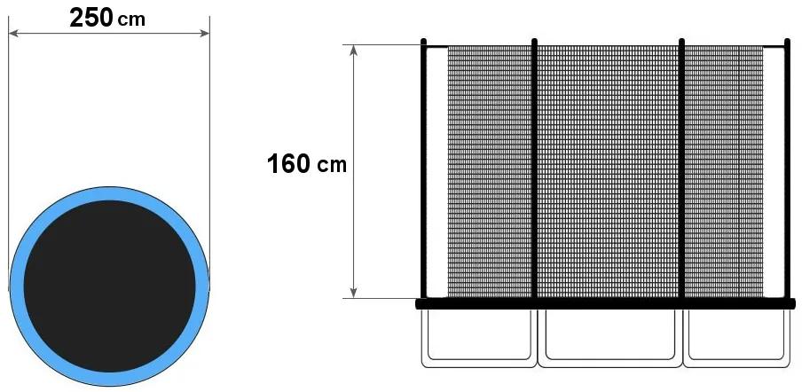 Vnitřní síť pro trampolínu 250 cm 10 ft / 6