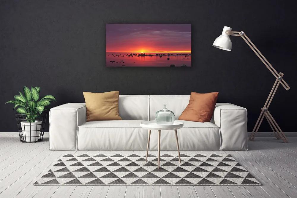 Obraz na plátně Moře Slunce Krajina 125x50 cm