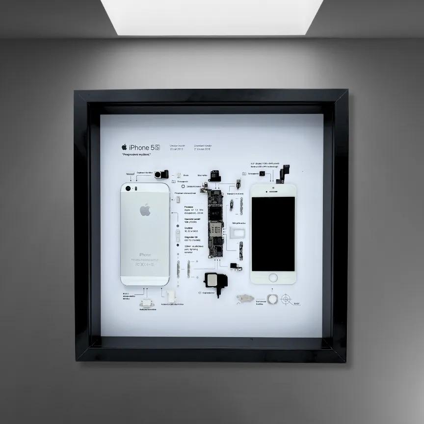 Obraz, Apple iPhone 5S bílý Černá