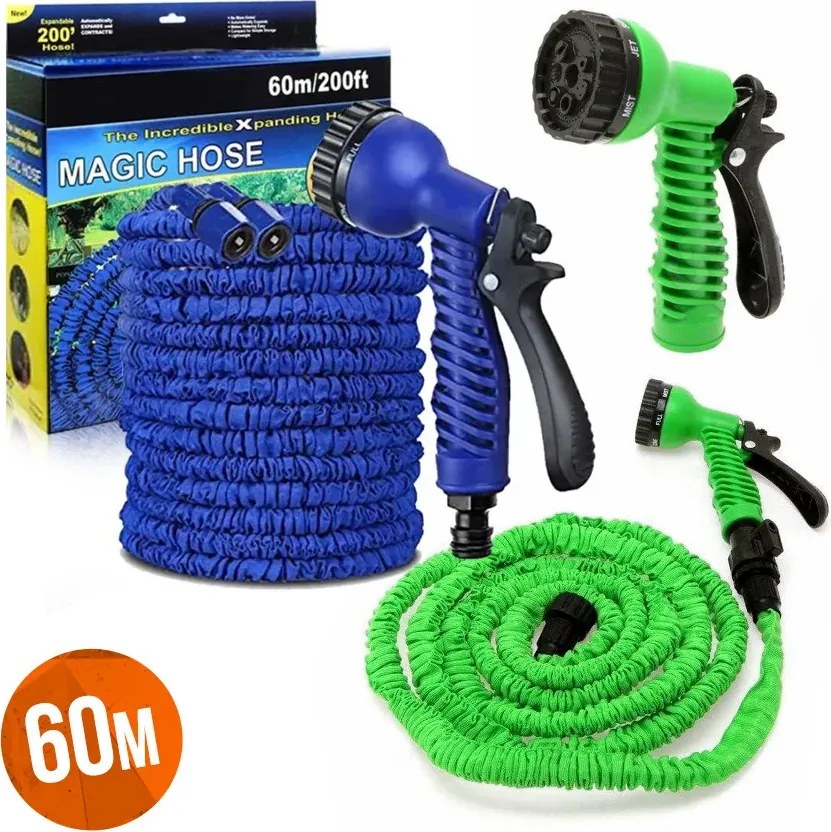 Flexibilní hadice s rozprašovačem X-HOSE - modrá - 60 m