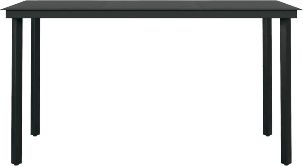 5dílný zahradní jídelní set s poduškami polyratan a sklo 3099687