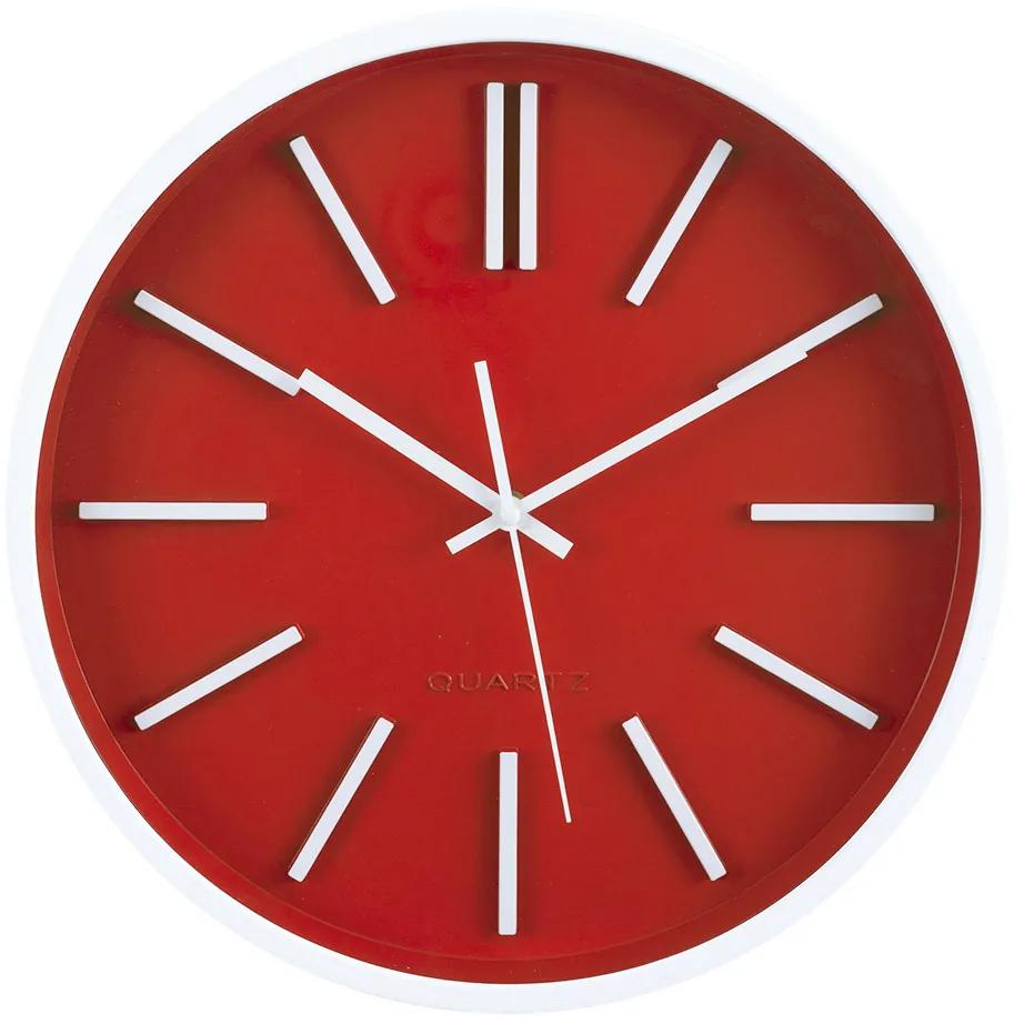 Červené nástěnné hodiny, moderní hodiny, velké hodiny, hodiny do obývacího pokoje, kuchyňské hodiny, hodiny do kuchyně, červené hodiny, dekorativní hodiny, ozdobné hodiny (3560234478459)