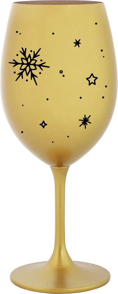 ZIMĚNKA - zlatá sklenice na víno 350 ml
