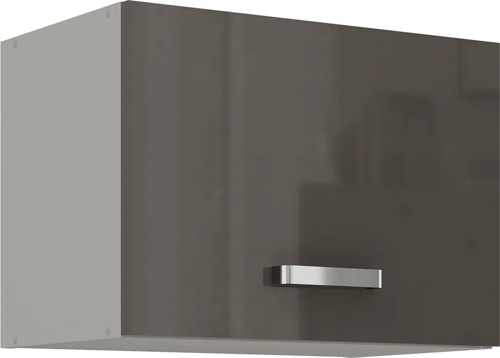 GREY gr | horní skříňka 50 GU-36 1F výklopná | 50 cm | světle šedá/tmavě šedá lesk