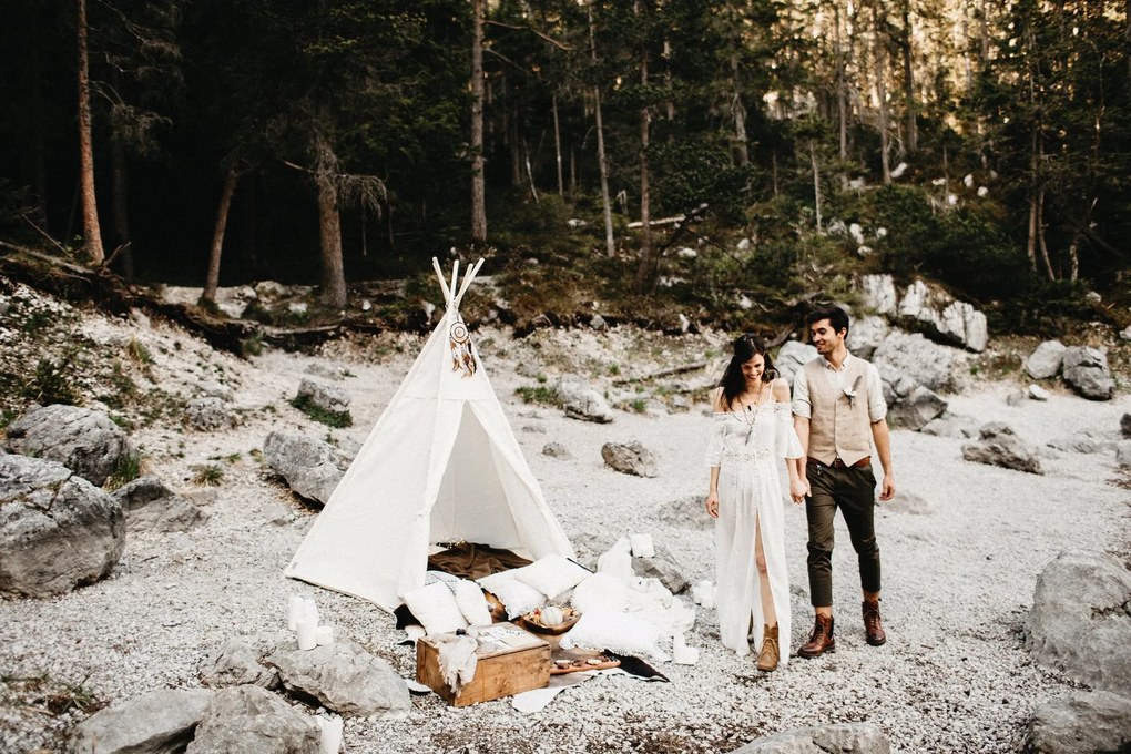 Vigvam design Nature Teepee pro holčičky - pětiúhelníkové s doplňky