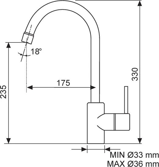 Sinks MIX 35 Granblack AVMI35GR30