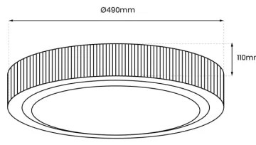 LED Stropní svítidlo MIRI LED/34W/230V pr. 49 cm