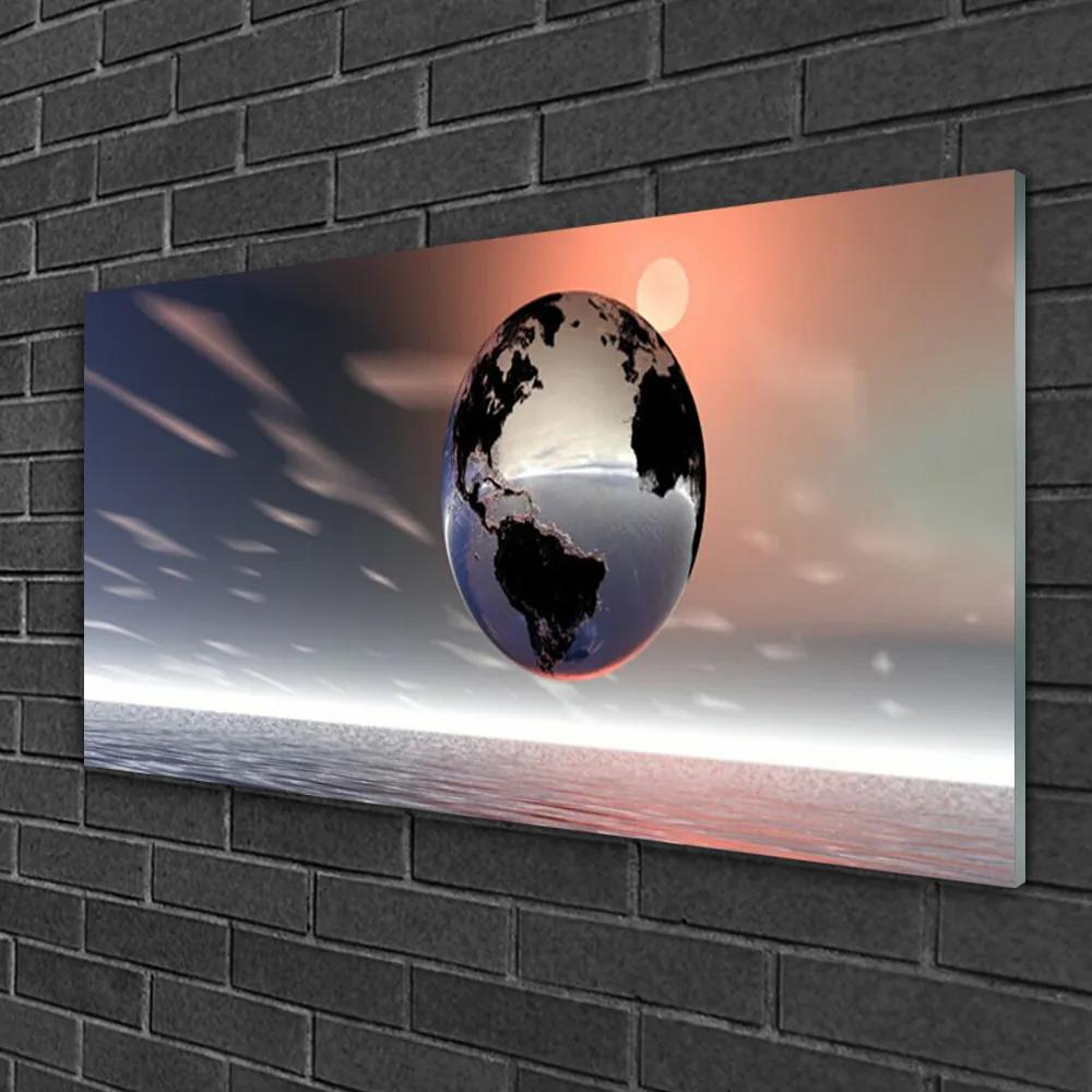 Obraz na skle Země Umění 140x70 cm